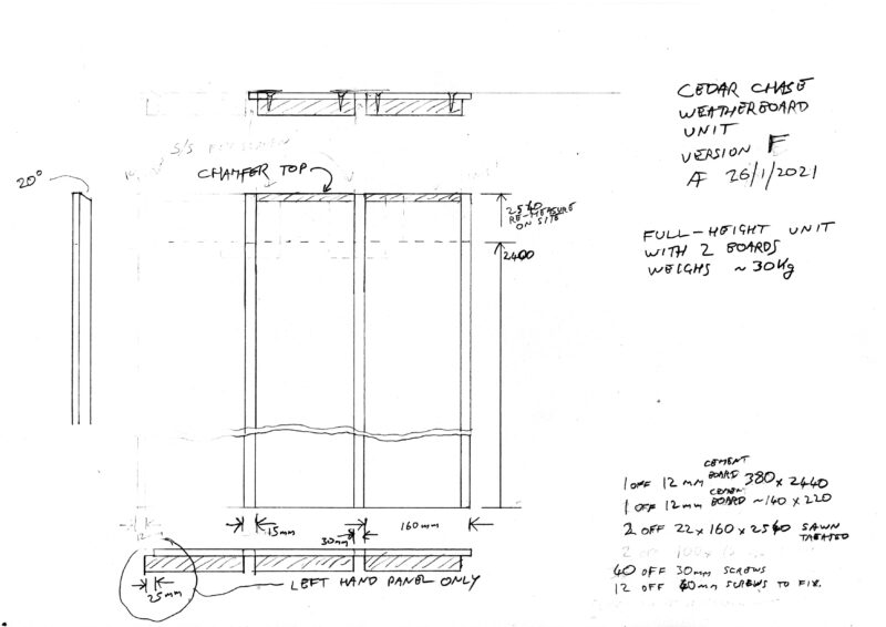 Drawings for Weatherboard Replacement – Cedar Chase